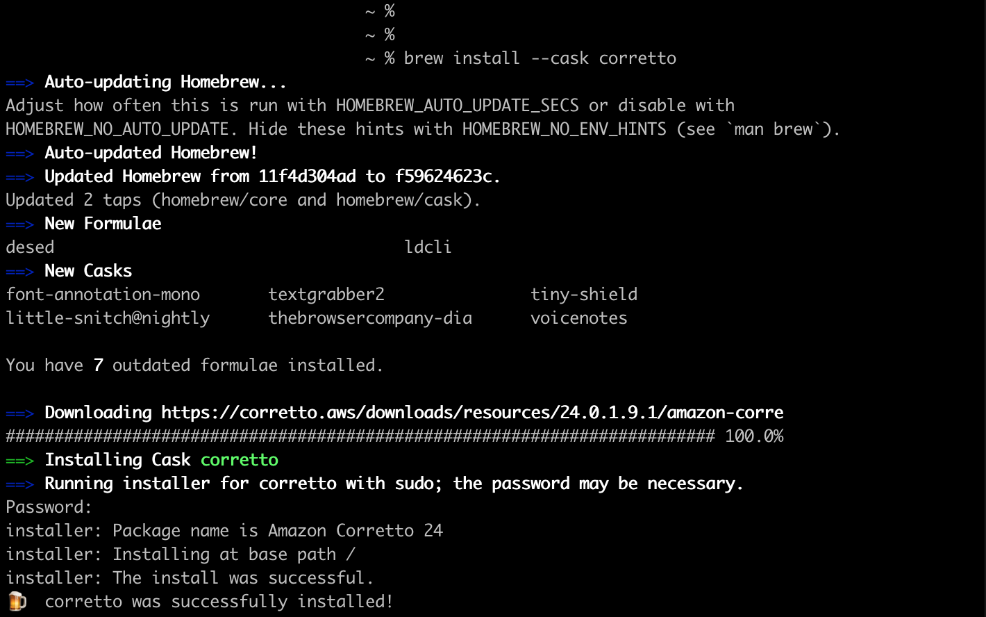 HomebrewでOpenJDKのAmazon Correttoをインストールする - DayOne Labs